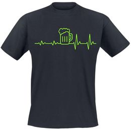 Alkohol & Party EKG Bier T-Shirt schwarz in 4XL POF - Gildan Softstyle - 5621