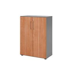 Hammerbacher Aktenschrank 938T3, V938T3/G/N/BS grafit, nussbaum 2 Fachböden 80,0 x 42,0 x 110,0 cm