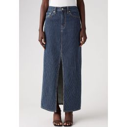 Levi's Jeansrock LEVI'S "ANKLE COLUMN SKIRT" Gr. 26, blau (partly masked lb) Damen Röcke