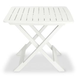 vidaXL 3-tlg. Bistro-Set Klappbar Kunststoff Weiß