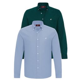 Williot Button Up Shirt male Blue, Green size XL