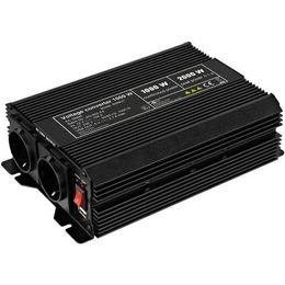 goobay 58890 12V auf 230V Spannungswandler / DC AC Wandler 1000W / Kfz Autobatterie Anschluss Batteriekabel / USB Buchse