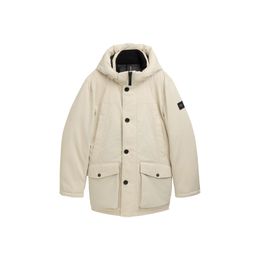 Tom Tailor Herren Arctic Parka mit abnehmbarer Kapuze, beige, Uni, Gr. XL