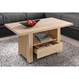 Couchtisch Hela Tische Gr. B/H/T: 105cm x 55cm x 67cm, braun (sonoma eiche) mit Schublade