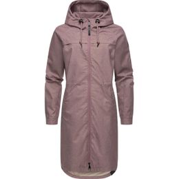 Outdoorjacke Ragwear "Belinka" Gr. L (40), lila (mauve), Damen, Obermaterial: 100% Polyester, Innenfutter: 100% Polyester, Jacken, Wasserdichte lange und sehr leichte Übergangsjacke