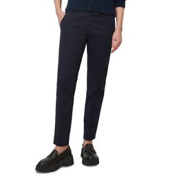 Marc O'Polo Chinohose MARC O'POLO "aus elastischem Baumwoll-Twill", Damen, Gr. 32, Normalgrößen, blau, Twill, Obermaterial: 97% Baumwolle, 3% Elasthan, unifarben, casual, slim fit normal, Hosen