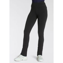 Sporthose FAYN SPORTS "Compressive Flare", Damen, Gr. 17, K + L Gr, schwarz, Jersey, Obermaterial: 90% Baumwolle, 10% Elasthan, sportlich, ausgestellt, Hosen, mit ausgestelltem Bein