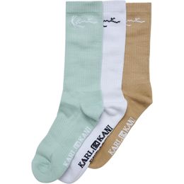 Karl Kani Socken Damen Gr&ouml;&szlig;e 39/42 sand / mint / schwarz / wei&szlig;