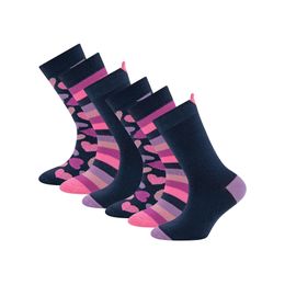 Ewers Socken M&auml;dchen Gr&ouml;&szlig;e 27/30 blau / lila / pink