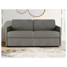 Schlafsofa 3-Sitzer - Liegefläche: 140 cm - Matratzenhöhe: 18 cm - Stoff - Hellgrau - CALIFE