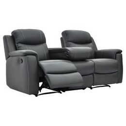 Relaxsofa Leder 3-Sitzer - Anthrazit - EVASION