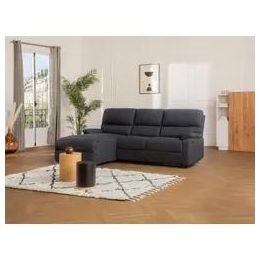 Ecksofa Relaxsofa elektrisch - Stoff - Ecke Links - Anthrazit - LUNANO