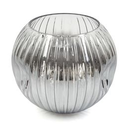 hofstein Glas-Lampenschirm Ripoll Ersatzglas 15 cm Chrom, Klar, Rauchfarben