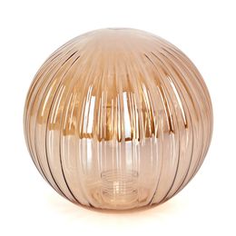 hofstein Lampenschirm aus Glas Remaisnil Ersatzglas 12 cm Bernsteinfarben