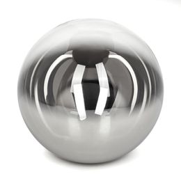 hofstein Lampenschirm aus Glas Remaisnil Ersatzglas 10 cm Chrom, Rauchfarben
