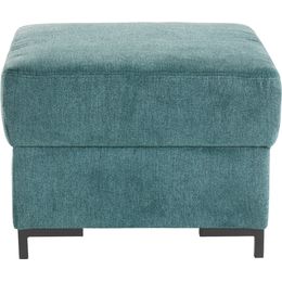 Hocker DOMO collection "Ledas", blau (petrol), B:62cm H:42cm T:62cm, Hocker, Polsterhocker, in vielen Farben erh&auml;ltlich