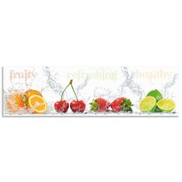 Küchenrückwand Artland "Fruchtig erfrischend gesund Fruchtmix", bunt, B:180cm H:50cm, Aluminium, Spritzschutzwände, Alu Spritzschutz mit Klebeband, einfache Montage