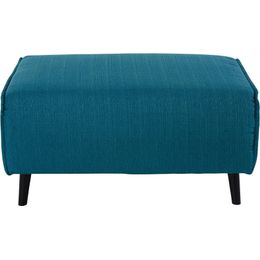 Hocker DOMO collection "Amora", blau (petrol), B:97cm H:47cm T:66cm, Struktur (100% Polyester);Struktur grob (100% Polyester);Luxus-Microfaser (100% Polyester), Hocker, Polsterhocker