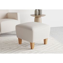 Sit & More Polsterhocker SIT & MORE "Bosse" Hocker Gr. B/H: 56cm x 46cm, Luxus-Microfaser ALTARA NUBUCK, beige (creme)