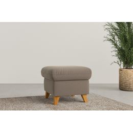 Polsterhocker Home Affaire "Trelleborg" Hocker Gr. B/H/T: 58cm x 48cm x 58cm, Struktur fein, beige (dunkelbeige) passend zur Serie "Trelleborg", incl. Stauraum