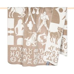 Wohndecke Pad "ZODIAC" Wohndecken Gr. B/L: 150cm x 200cm, beige (sand) Made in Europe