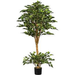 Kunstbaum Creativ green "Ficus Benjamini", grün, H:150cm, Kunststoff, Kunstpflanzen