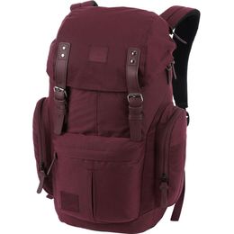 Freizeitrucksack Nitro "Daypacker" Gr. B/H/T: 30cm x 46cm x 18cm, rot (wine), Polyester, Rucksäcke, mit Laptopfach, Schulrucksack, Wanderrucksack oder Streetpack