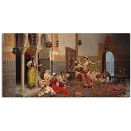 Wandbild Artland "Tanz im Harem.", bunt, B:100cm H:50cm, Canvas, Leinwand, Bilder, als Leinwandbild, Wandaufkleber in verschied. Größen