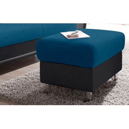 Hocker Trendmanufaktur, schwarz (schwarz, petrol), B:67cm H:46cm T:53cm, 100% Polyester, Hocker, Hocker, wahlweise mit komfortablem Federkern, frei im Raum stellbar