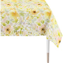 Tischdecke Apelt "6511 SUMMERTIME, Sommerdeko, Sommer", gelb, B:140cm L:200cm, Polyester, Baumwolle, Tischdecken, Digitaldruck