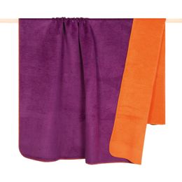 Wohndecke Pad "HOBART" Wohndecken Gr. B/L: 150cm x 200cm, bunt (fuchsia, orange) Made in Europe