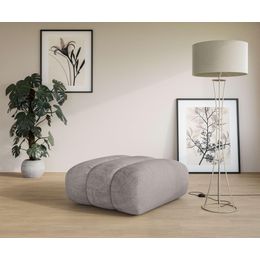 Polsterhocker LeGer Home by Lena Gercke "Priya", grau (taupe), B:90cm H:46cm T:106cm, 100% Polyester, Hocker, gemütlich und modern