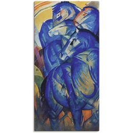 Wandbild Artland "Turm der blauen Pferde. 1913", blau, B:75cm H:150cm, Canvas, Leinwand, Bilder, als Leinwandbild, Poster in verschied. Größen