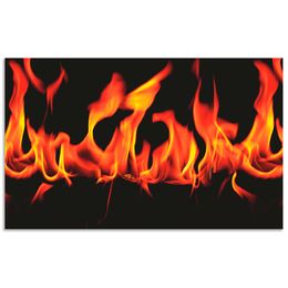 Küchenrückwand Artland "Feuer 2 - Flammen" Spritzschutzwände Gr. B/H: 90cmx55cm, schwarz Alu Spritzschutz mit Klebeband, einfache Montage