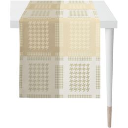 Tischläufer Apelt "Alexis, LOFT STYLE, Jacquard", beige (sand, beige, natur, weiß), B:44cm L:140cm, Polyester, Tischdecken