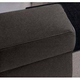 Hocker DOMO collection "Alisson", grau (anthrazit), B:59cm H:40cm T:59cm, Microfaser aus 100% Polyester;Softlux, das pflegeleichte Kunstleder aus 80% PVC, 18% Polyester und 2% Polyurethan;Luxus-Kunstleder;Strukturstoff aus 90% Polyester und 10% Polyacryl., Hocker, Polsterhocker