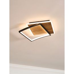 LED Deckenleuchte ECO-Light "LED-Deckenleuchte OVEST" Lampen schwarz (holzfarben, schwarz)