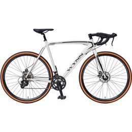 Gravelbike WYNN "GRL1.0" Gr. 58, weiß (weiß, weiß), Fahrräder, 58cm, 28 Zoll (71,12cm)