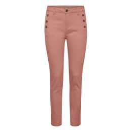 Sweathose Fransa "Sweathose FRMax", Damen, Gr. 42, N-Gr, rosa (ash rose), Obermaterial: 68% Baumwolle CO. 20% Polyester PES. 10% Viskose LENZING ECOVERO CV LenzEcov. 2% Elasthan EL., casual, sehr figurbetont knöchellang, Hosen