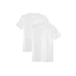 T-Shirt Calida "T-Shirt MEN T-Shirt 2PACK Natural Benefit 100% cotton 2er Pack" Gr. L, weiß, Herren, Obermaterial: 100% Baumwolle CO., Shirts