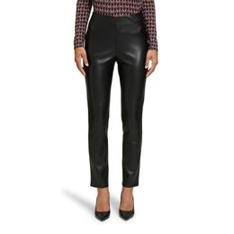 Lederimitathose Betty Barclay "Betty Barclay Kunstleder-Leggings Slim Fit" Gr. 40, Normalgrößen, schwarz, Damen, Obermaterial: 100% Polyurethan, 100% Polyester., Hosen, Material