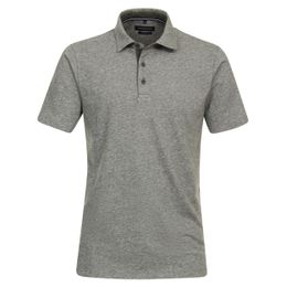 Poloshirt Casamoda "Casamoda Polo-Shirt uni", Herren, Gr. L, grün (hellgrün), 70% Baumwolle, 30% Leinen, Shirts