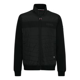 Outdoorjacke FQ1924 "Outdoorjacke FQHARRY combo jacket" Gr. L, schwarz (schwarz beauty), Herren, Web, Obermaterial: 80% Baumwolle CO. 16% Polyester PES. 4% Elasthan EL., Jacken