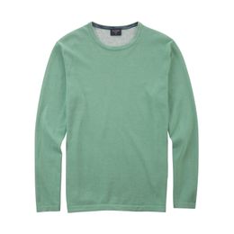 Rundhalspullover OLYMP "OLYMP Strick Casual" Gr. L, grün (smaragd), Herren, Obermaterial: 100% Baumwolle, Pullover, Crew Neck