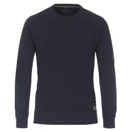 Sweatshirt Casamoda "Casamoda Sweatshirt uni", Herren, Gr. L, blau (dunkelblau), 95% Baumwolle, 5% Elasthan, Sweatshirts