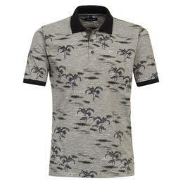 Poloshirt Casamoda "Casamoda Polo-Shirt Print", Herren, Gr. M, grün (hellgrün), 100% Baumwolle, Shirts