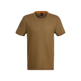 T-Shirt BOSS Orange "Tegood" Gr. M, grün (open grün368), Herren, Single Jersey, Obermaterial: 100% Baumwolle, unifarben, Shirts, mit Rundhalsausschnitt