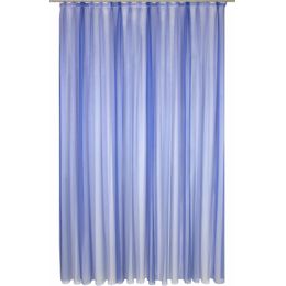 Gardine WIRTH "Eloise" Gardinen Gr. 245cm, Faltenband, 300cm, blau Store