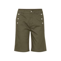 Shorts Fransa "Shorts FRLomax" Gr. 36, N-Gr, grün (dusty olive), Damen, Obermaterial: 68% Baumwolle CO. 20% Polyester PES. 10% Viskose LENZINGu00bf ECOVEROu00bf CV LenzEcov. 2% Elasthan EL., Hosen