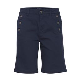 Shorts Fransa "Shorts FRLomax" Gr. 38, N-Gr, blau (schwarz peacoat), Damen, Obermaterial: 68% Baumwolle CO. 20% Polyester PES. 10% Viskose LENZINGu00bf ECOVEROu00bf CV LenzEcov. 2% Elasthan EL., Hosen